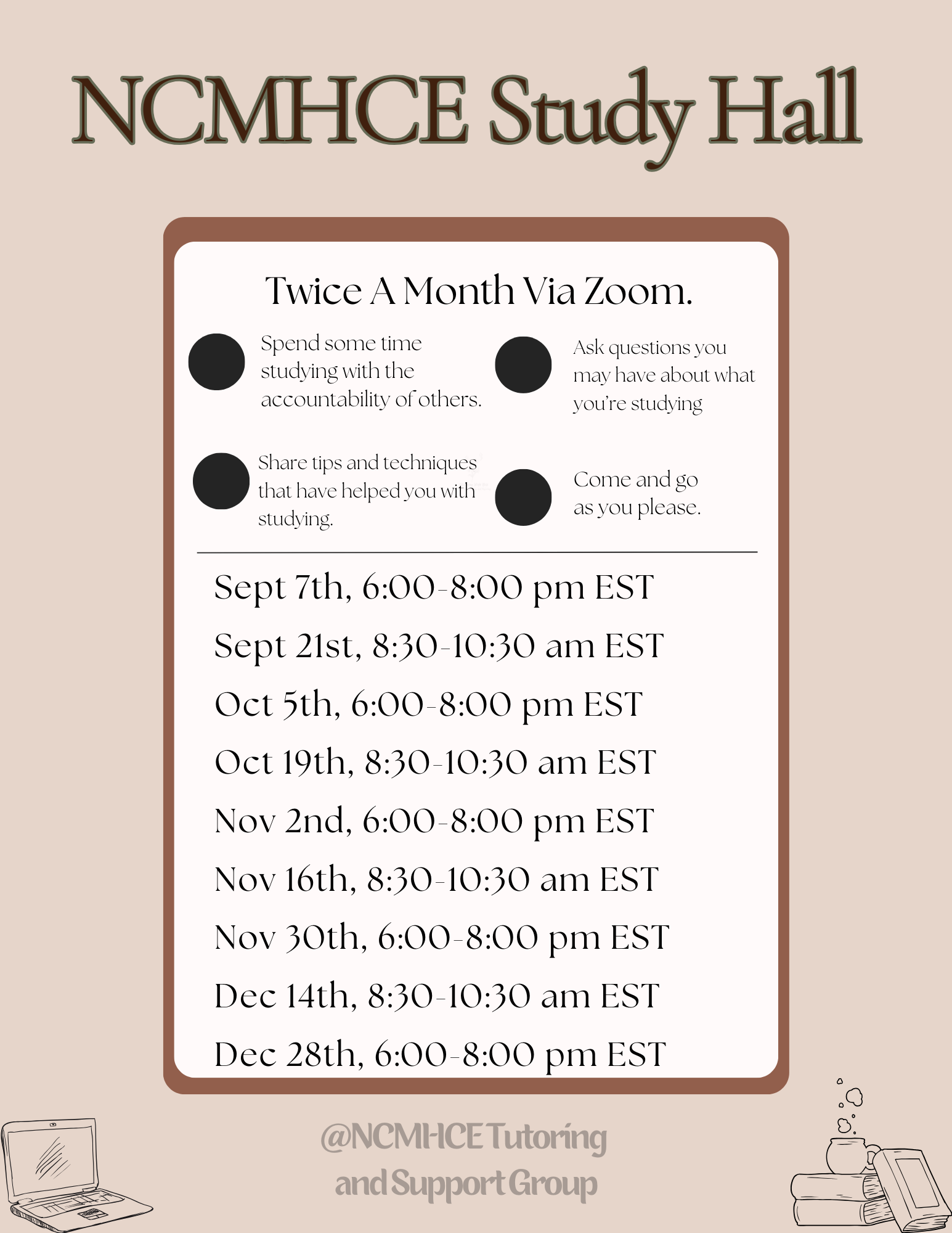 Virtual NCMHCE Tutoring | NCMHCE Support | National Clinical Mental ...