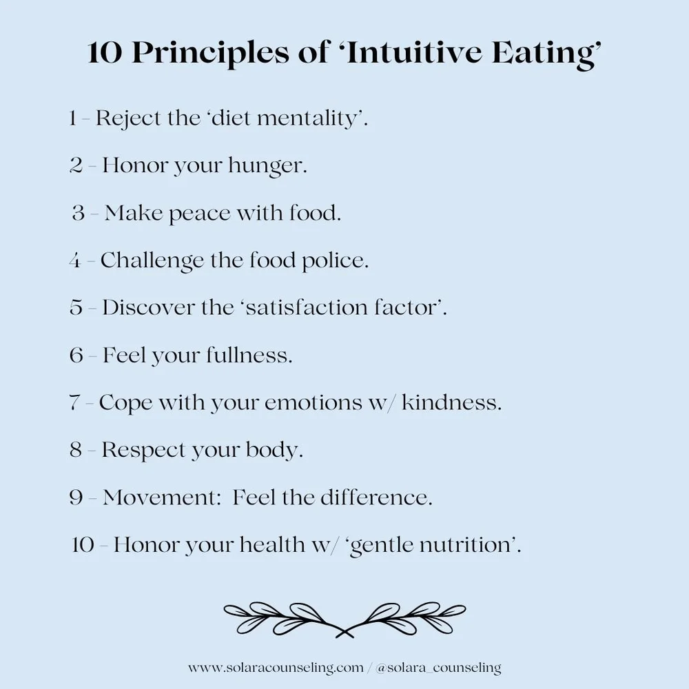 Intuitive Eating 101 — Solara Counseling LLC