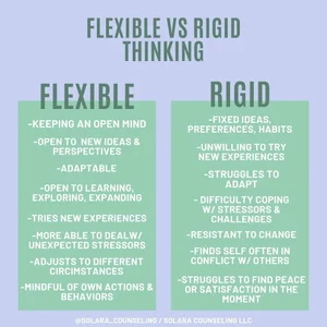 Flexible Thinking vs Rigid Thinking — Solara Counseling LLC