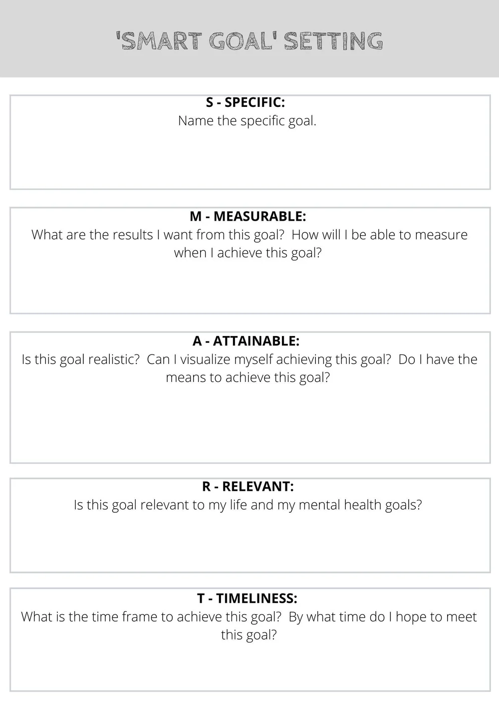 Goals 101 & SMART Goals Setting — Solara Counseling LLC