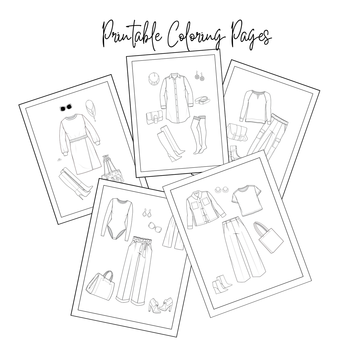 Coloring Pages — Digital downloads and printable Crafts — In-Color ...