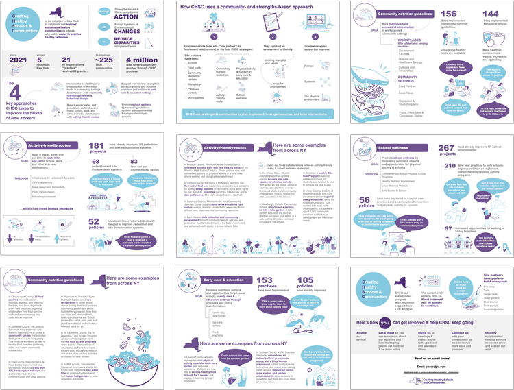 A short visual report design for the New York Creating Healthy Schools ...