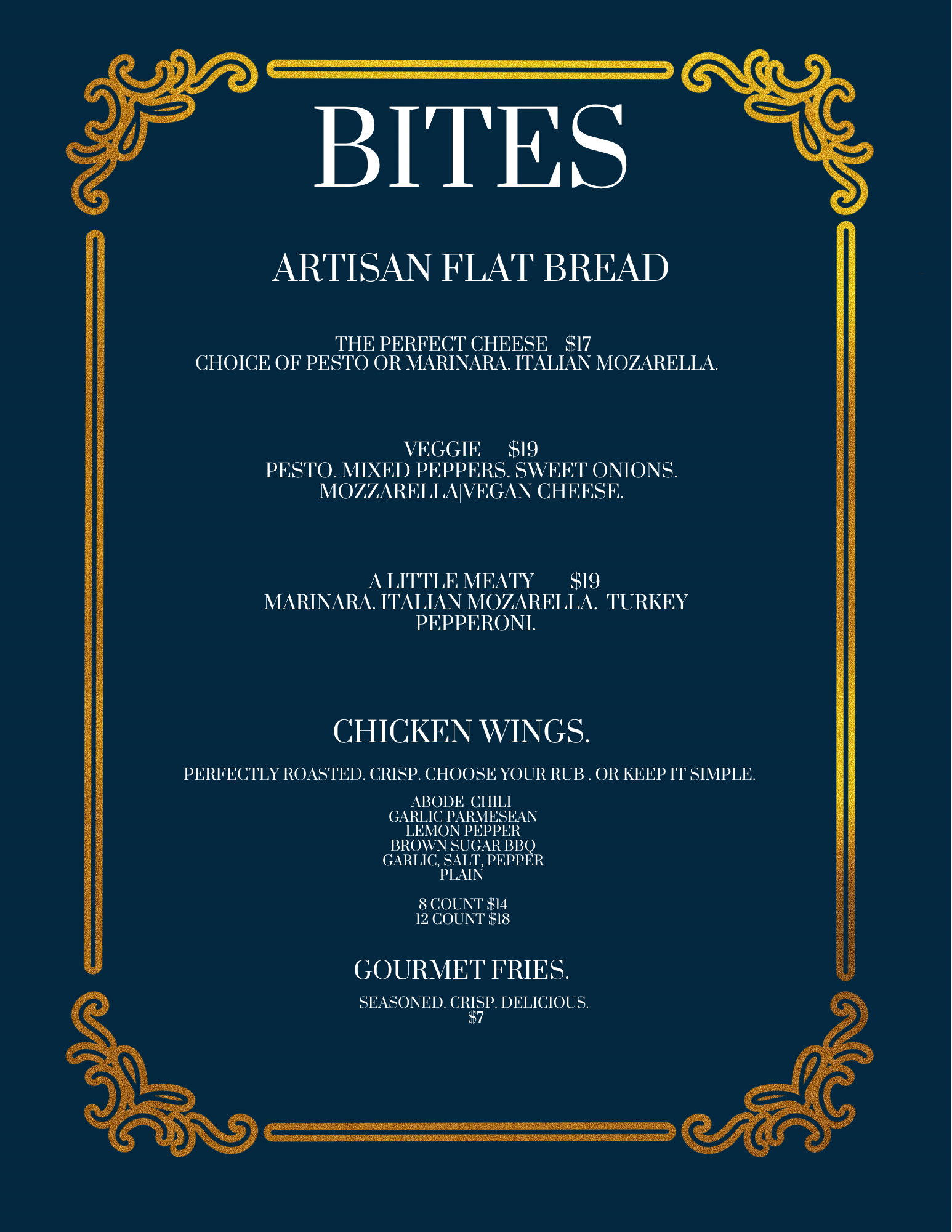 Menus — The Reserve on Third