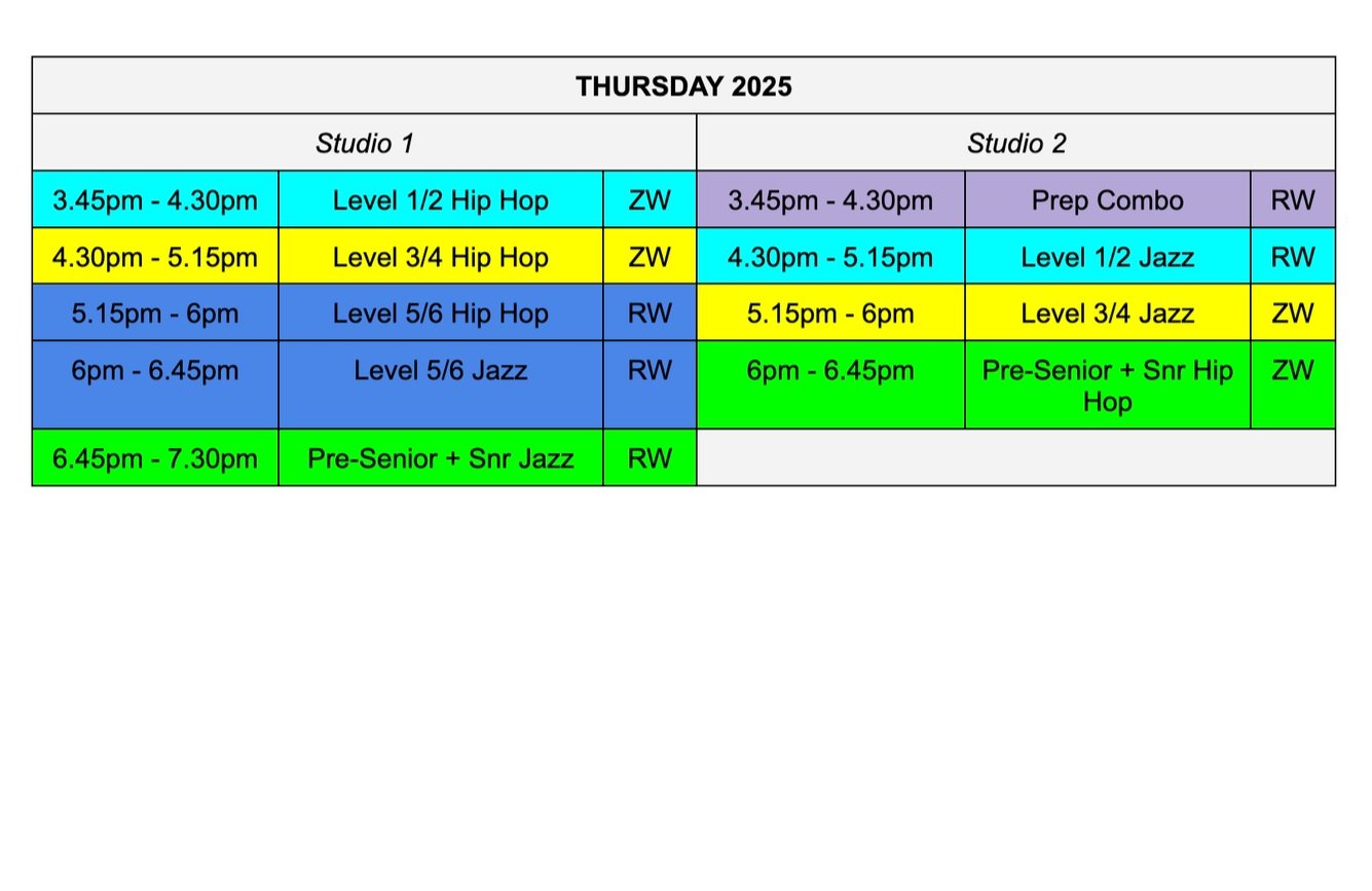 Timetable — B3C Studios