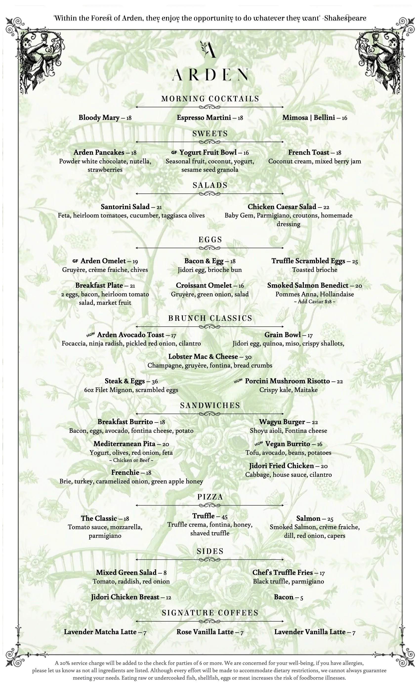 Brunch at Arden West Hollywood — Arden