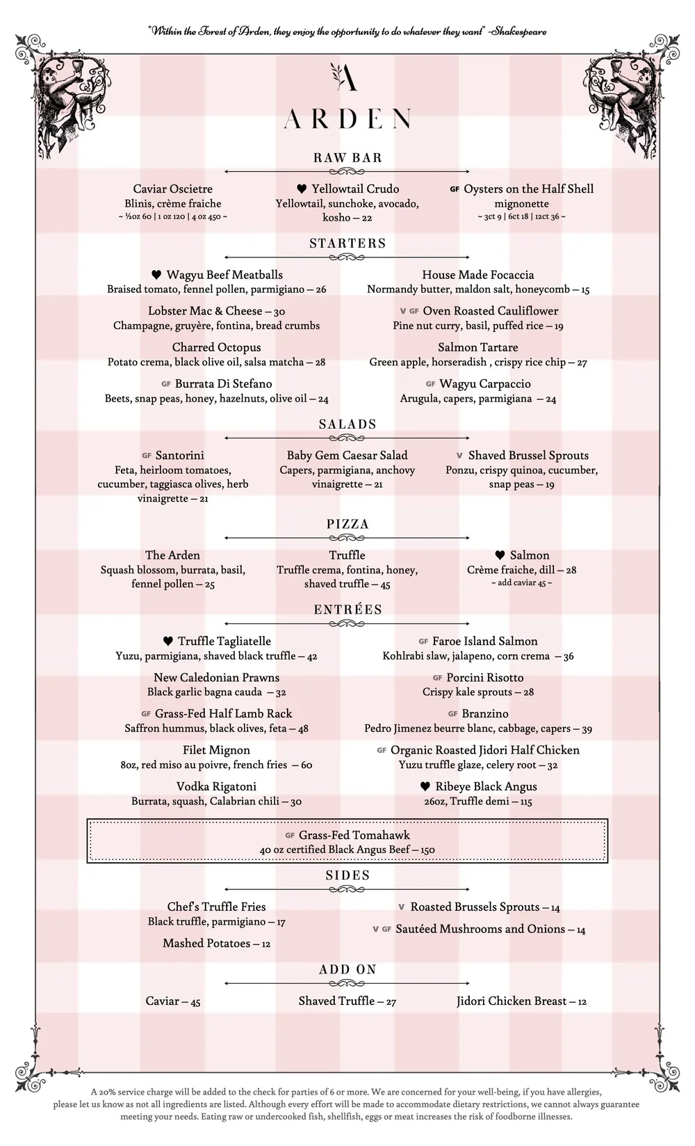 Dinner at Arden West Hollywood — Arden