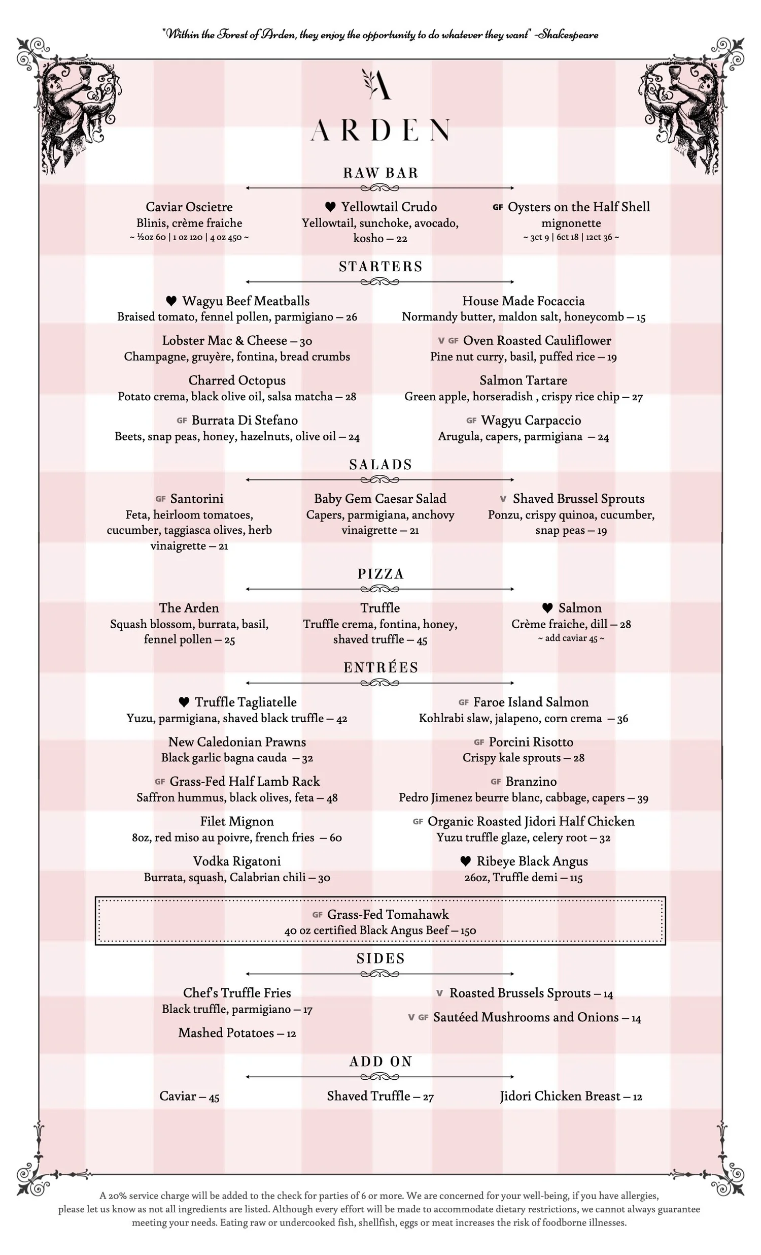 Dinner at Arden West Hollywood — Arden