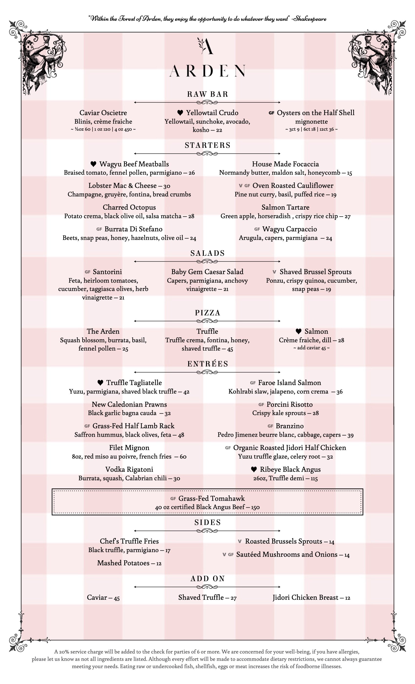 Dinner at Arden West Hollywood — Arden