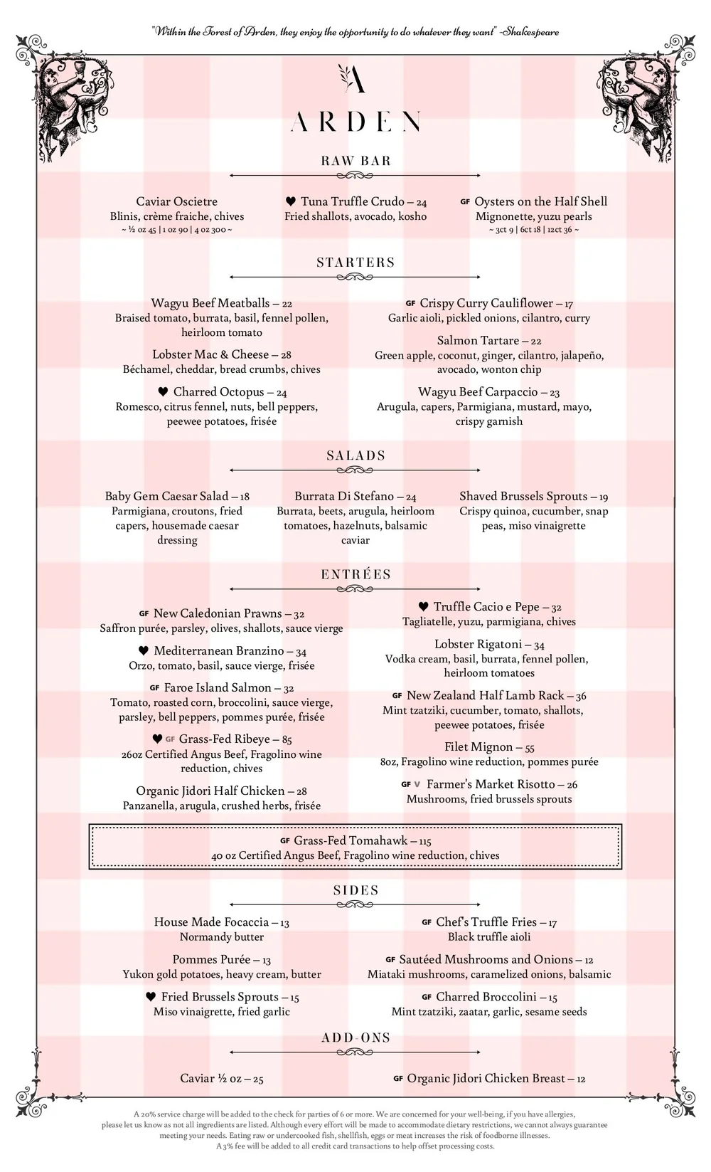 Dinner at Arden West Hollywood — Arden