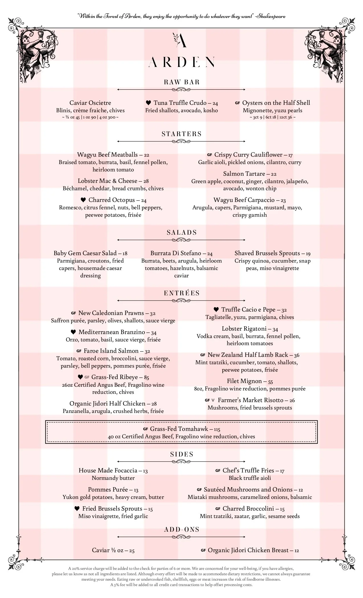 Dinner at Arden West Hollywood — Arden