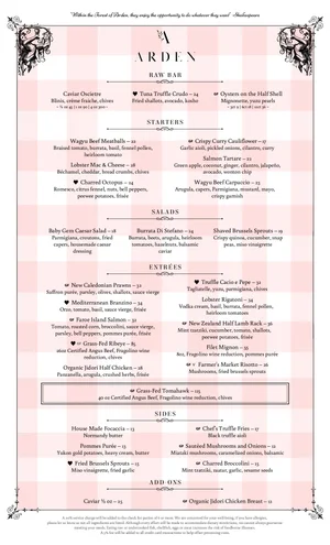 Dinner at Arden West Hollywood — Arden