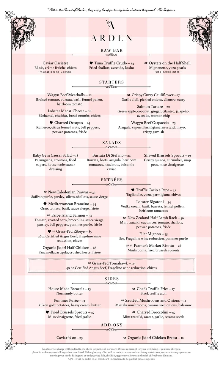 Dinner at Arden West Hollywood — Arden