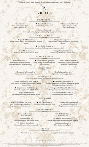 Dinner at Arden West Hollywood — Arden