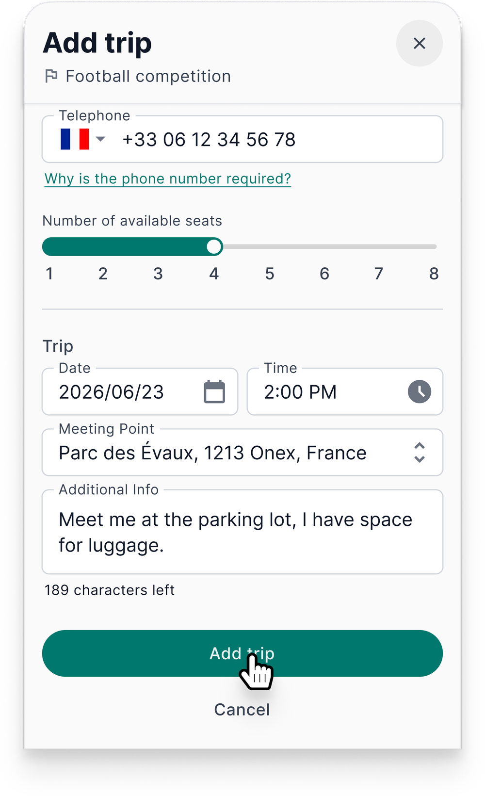 Caroster - Carpooling for events and leisure activities