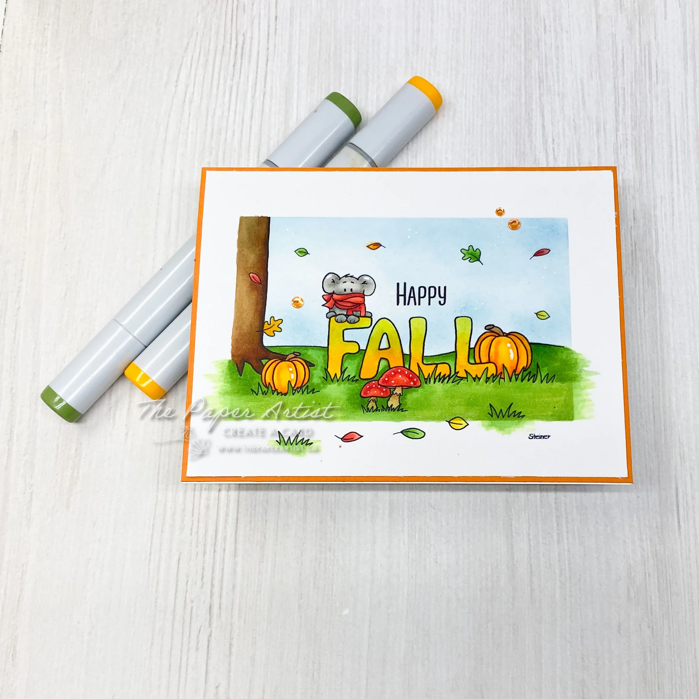 September brings 2 adorable Autumn Cards featuring Gerda Steiner ...
