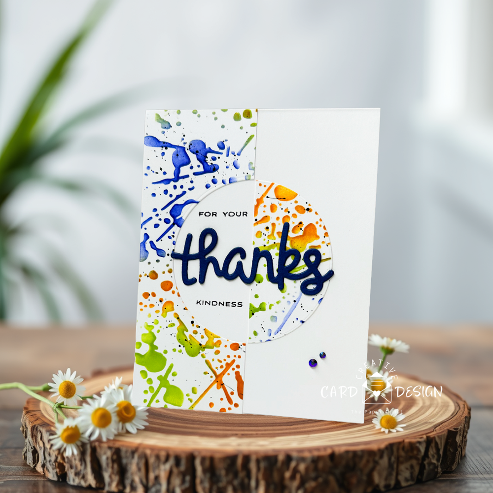 Creating with a Paint Splatter Background - Thank you Card — Creative ...