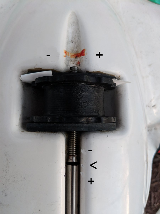 Rudder Rake Adjustment Wheel — UFO Sailing