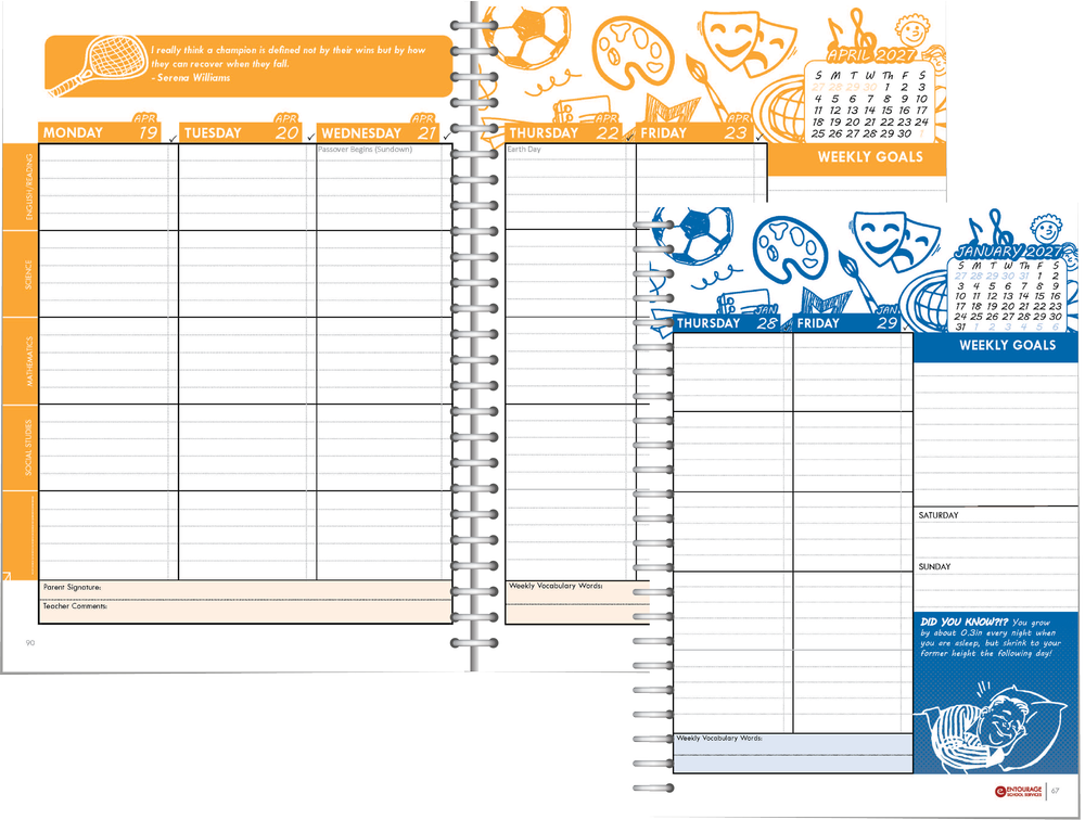 Empower Students: Custom School Planners by Entourage Yearbooks ...