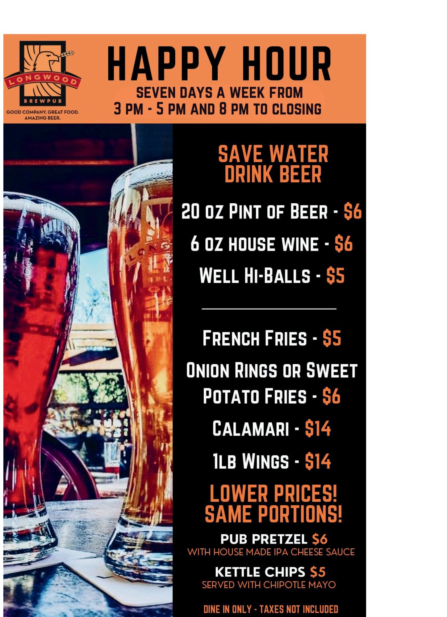 Happy Hour | Enjoy Happy Hour Deals – Visit Longwood Brew Pub ...