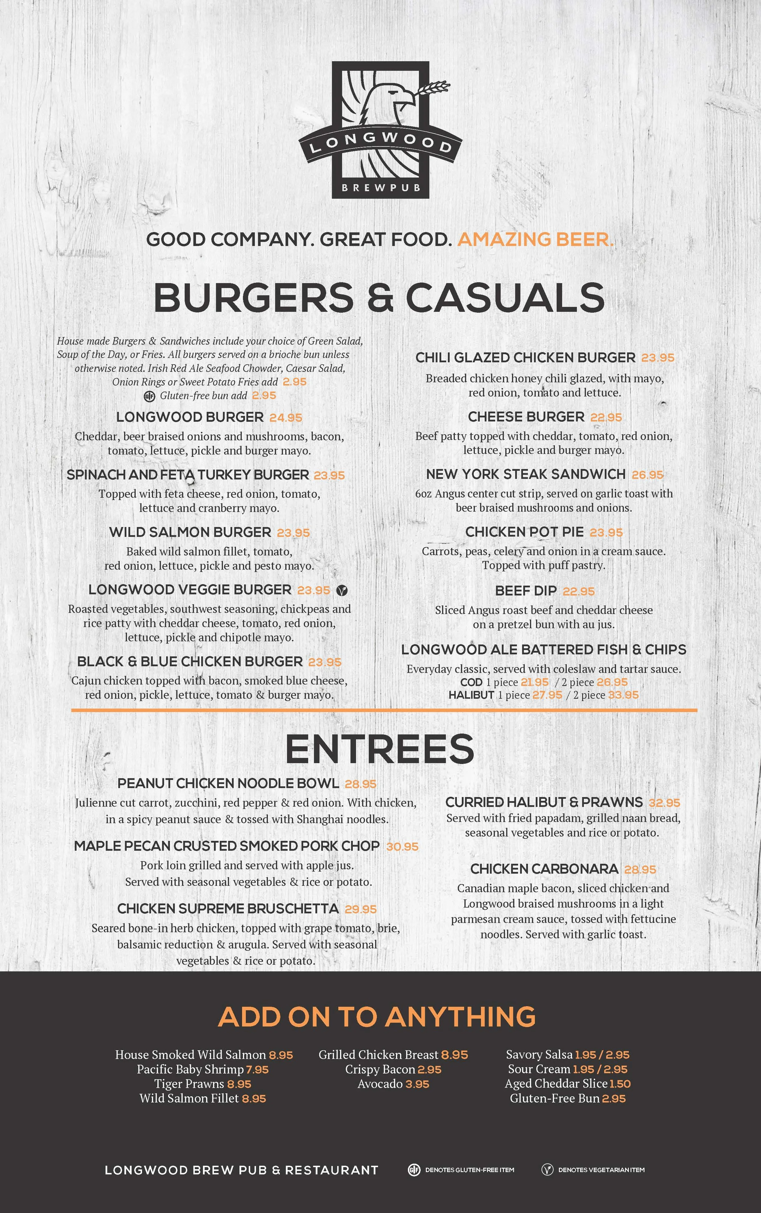 Food — Longwood Brew Pub & Restaurant