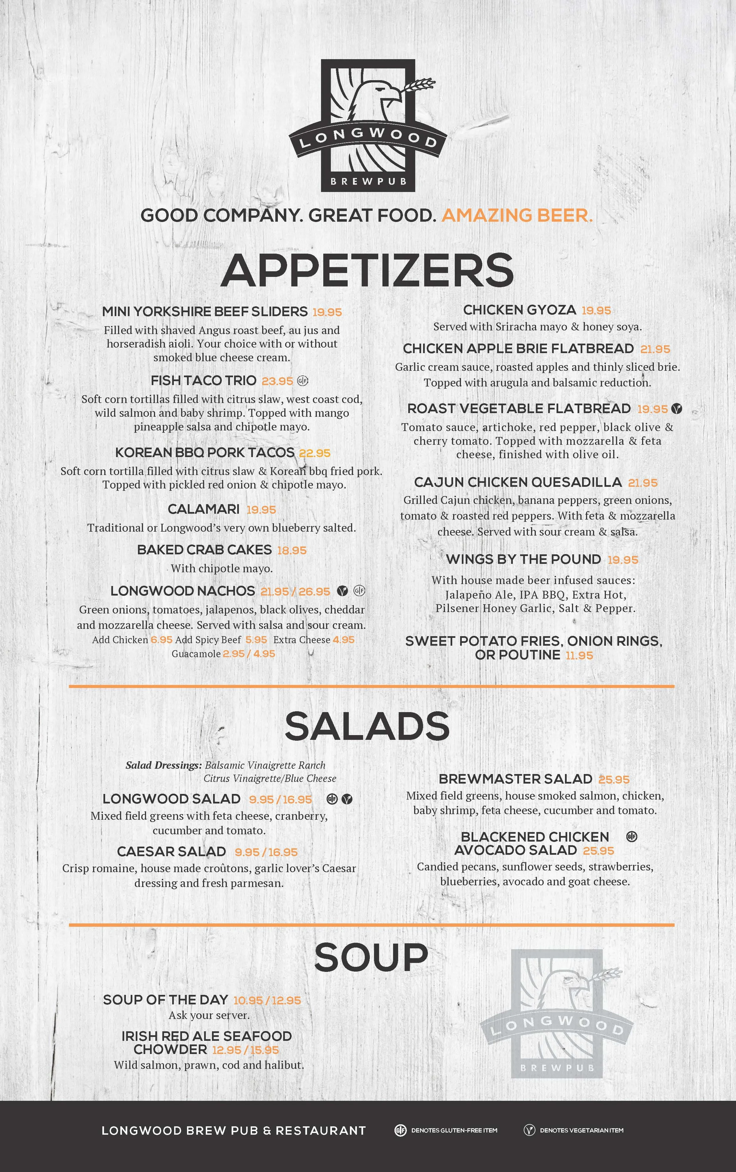 Food — Longwood Brew Pub & Restaurant