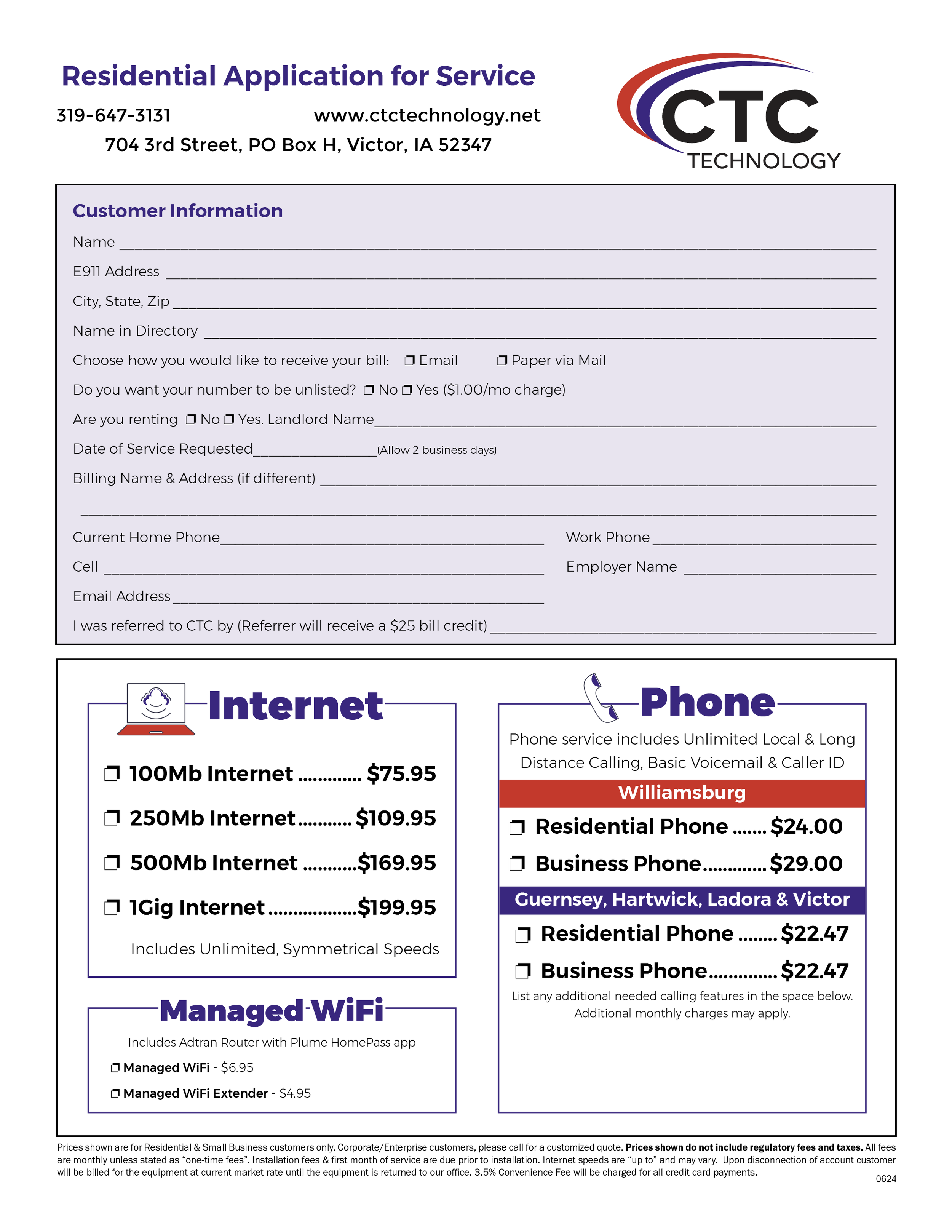 Pricing & Plans — CTC Technology