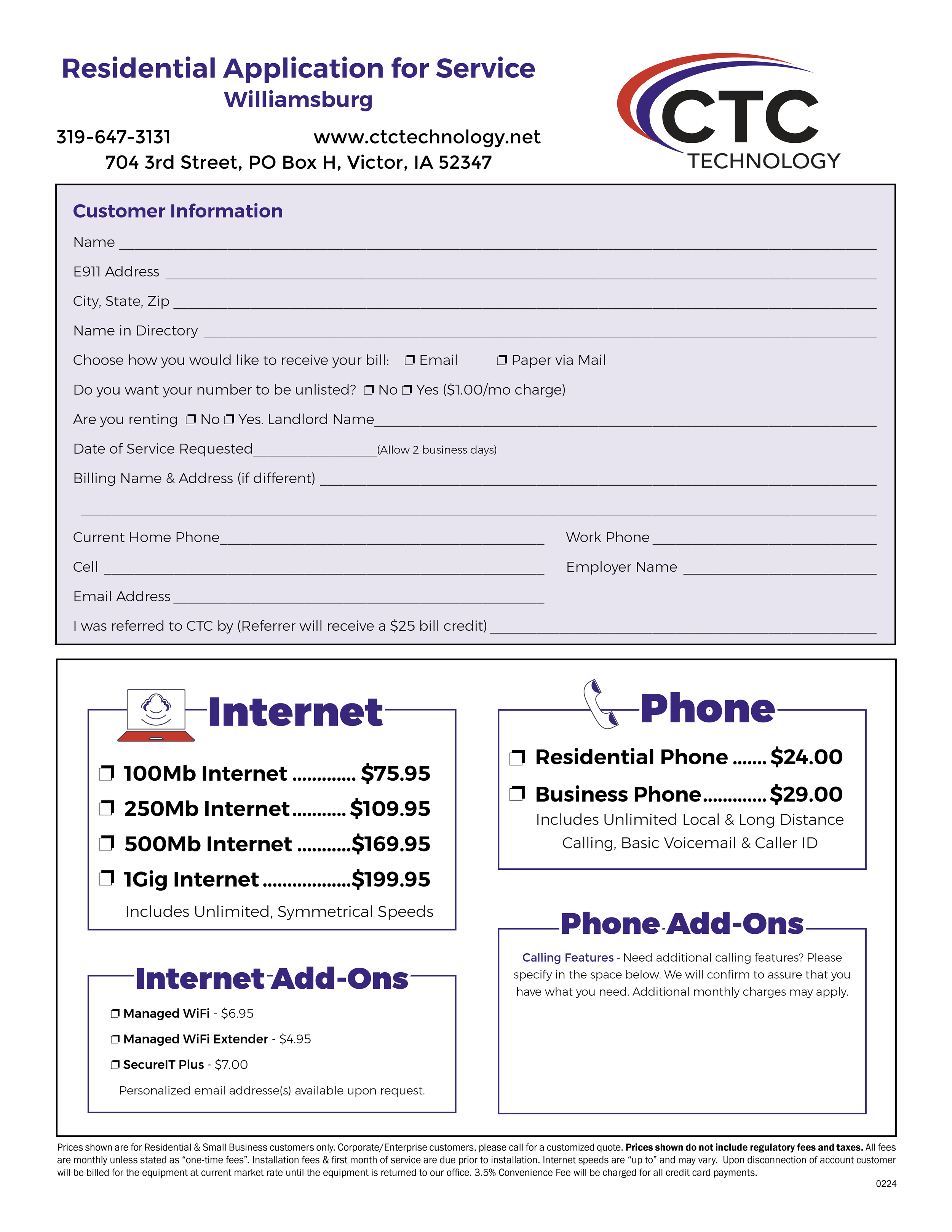 Pricing & Plans — CTC Technology