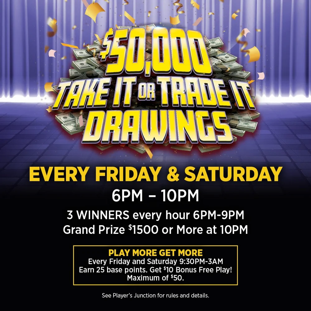 $50,000 Take It or Trade It — Railroad Pass Casino & Hotel