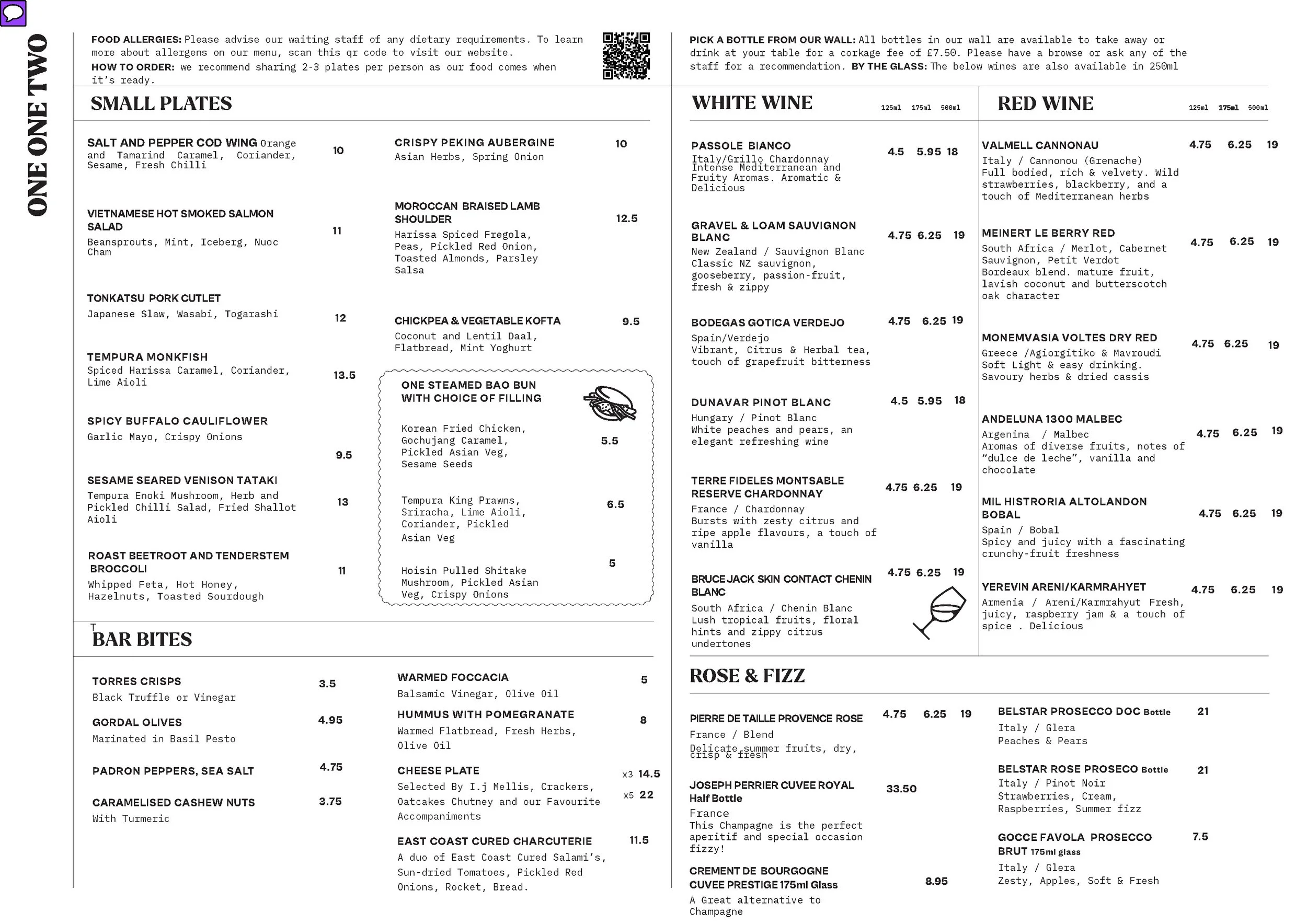 One One Two Wine Bar and Eatery