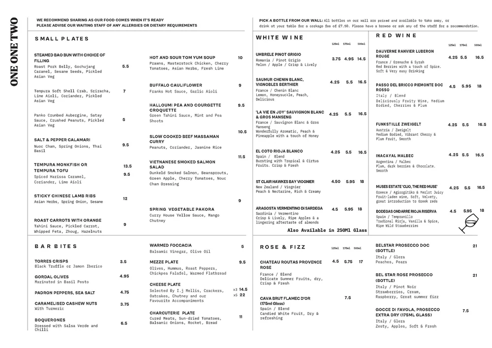 One One Two Wine Bar and Eatery