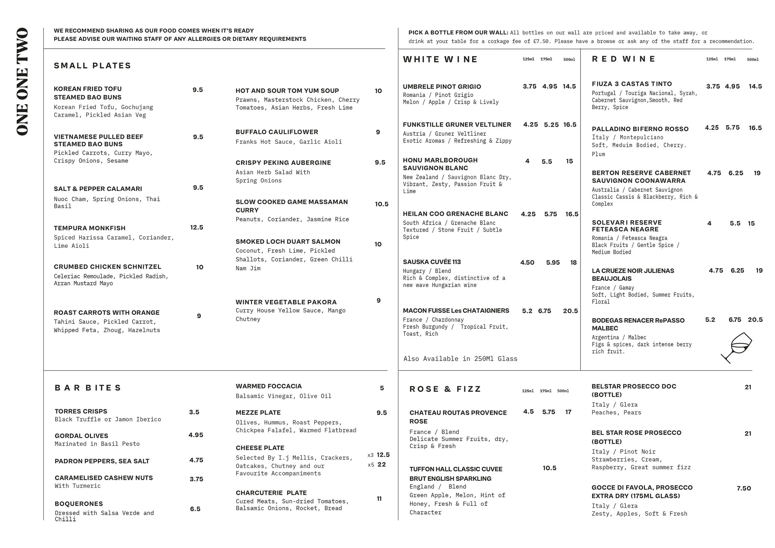 One One Two Wine Bar and Eatery