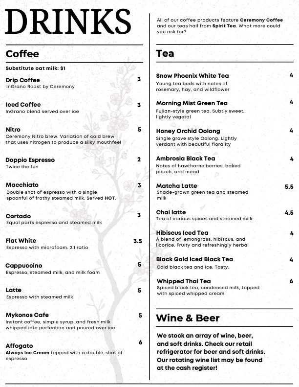 Menu 1 — InGrano Annapolis