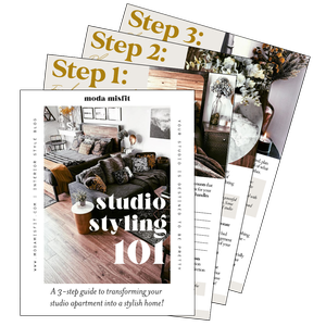 Studio Styling 101 — Moda Misfit | Small Apartment Styling + Cozy Living