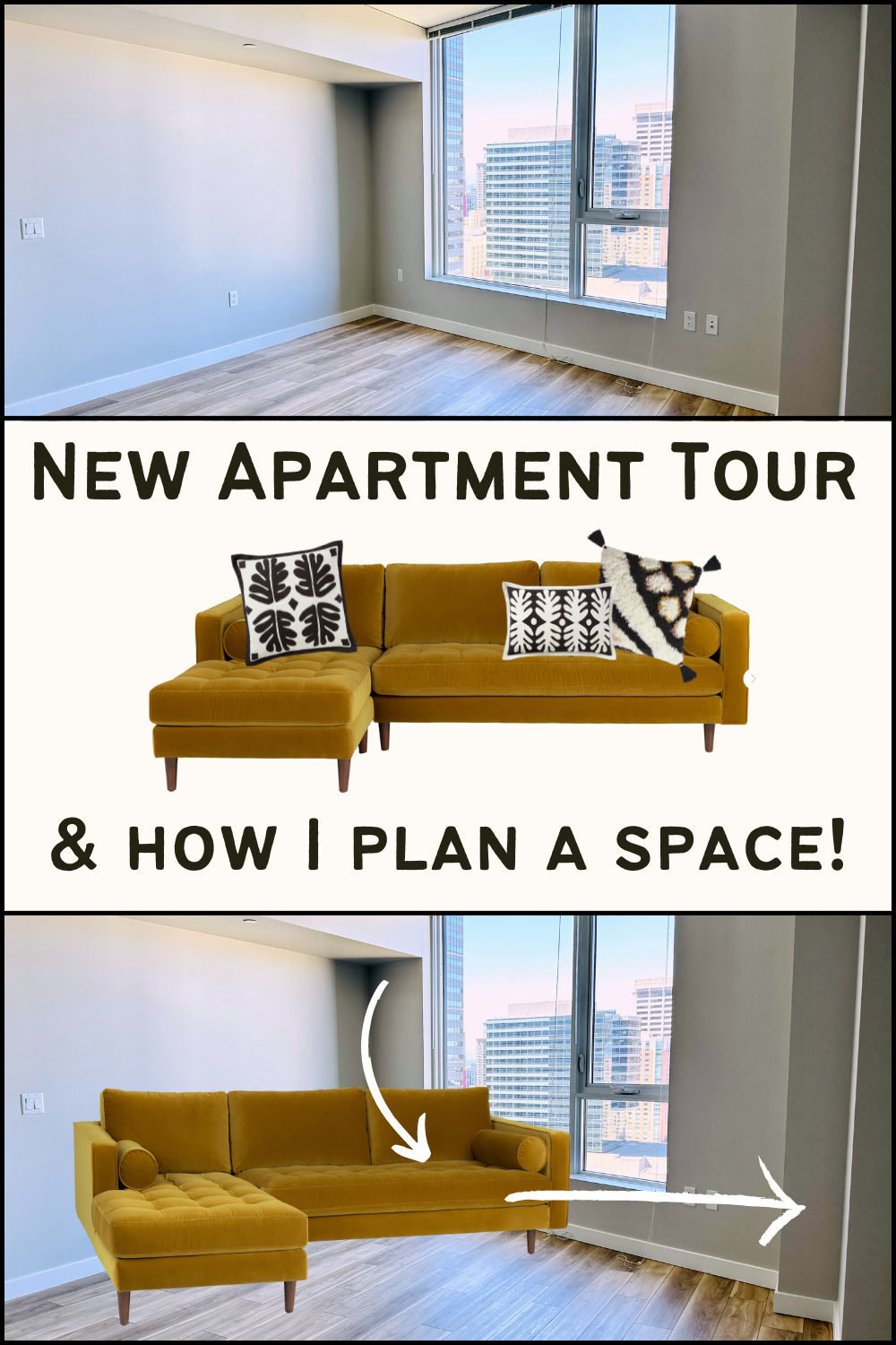 My New Apartment! Empty Apartment Tour + Interior Styling Plans — Moda ...