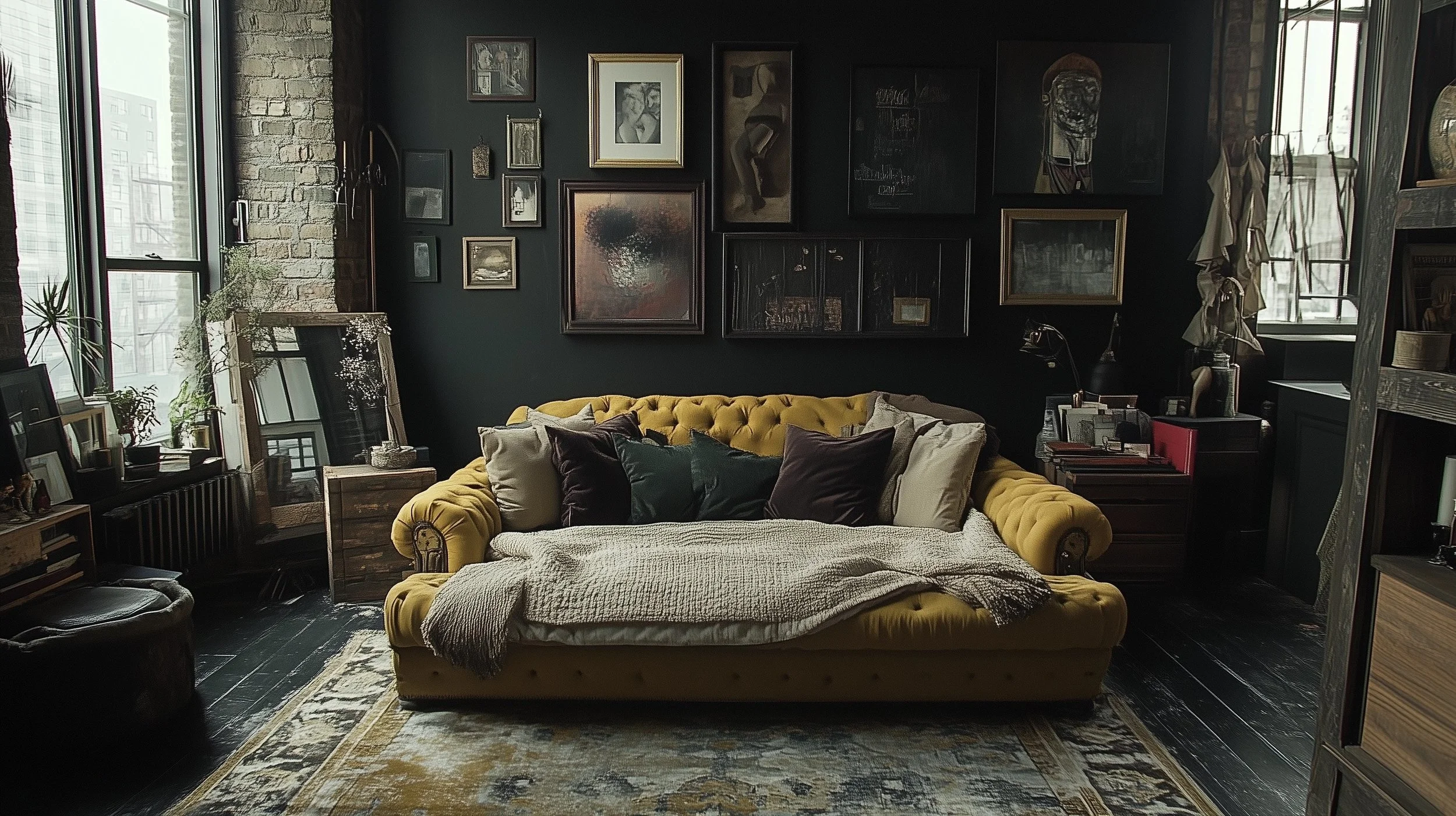 Studio Apartments & Dark Decor: How to Make a Small Space Dark & Moody ...