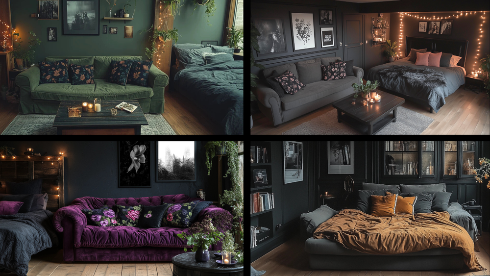 Studio Apartments & Dark Decor: How to Make a Small Space Dark & Moody ...