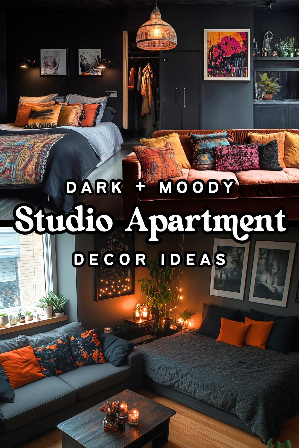 Studio Apartments & Dark Decor: How to Make a Small Space Dark & Moody ...