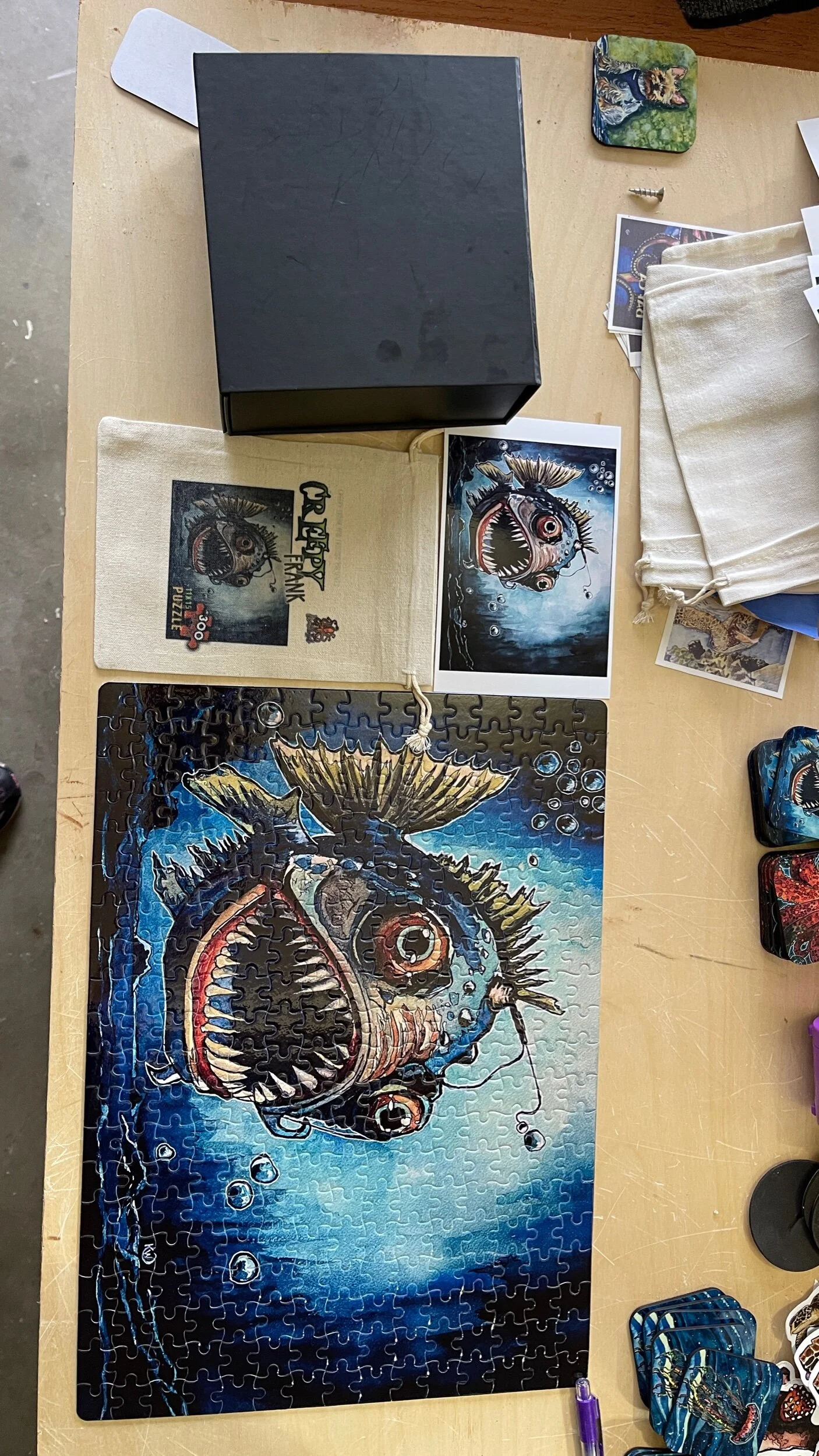 Creepy Frank Button Up — WaterPlusInk Studios