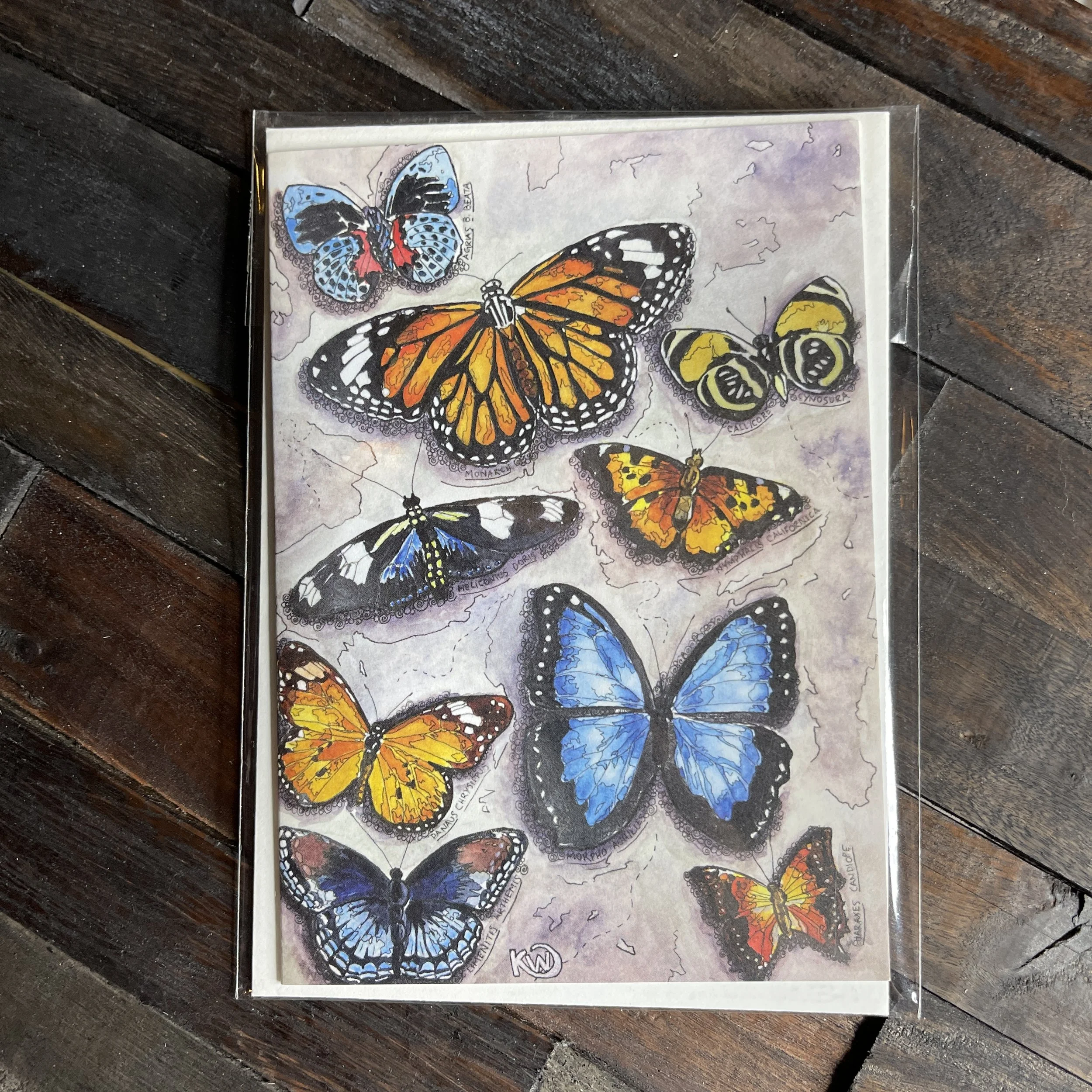 Amethyst Butterfly Greeting Card — WaterPlusInk Studios