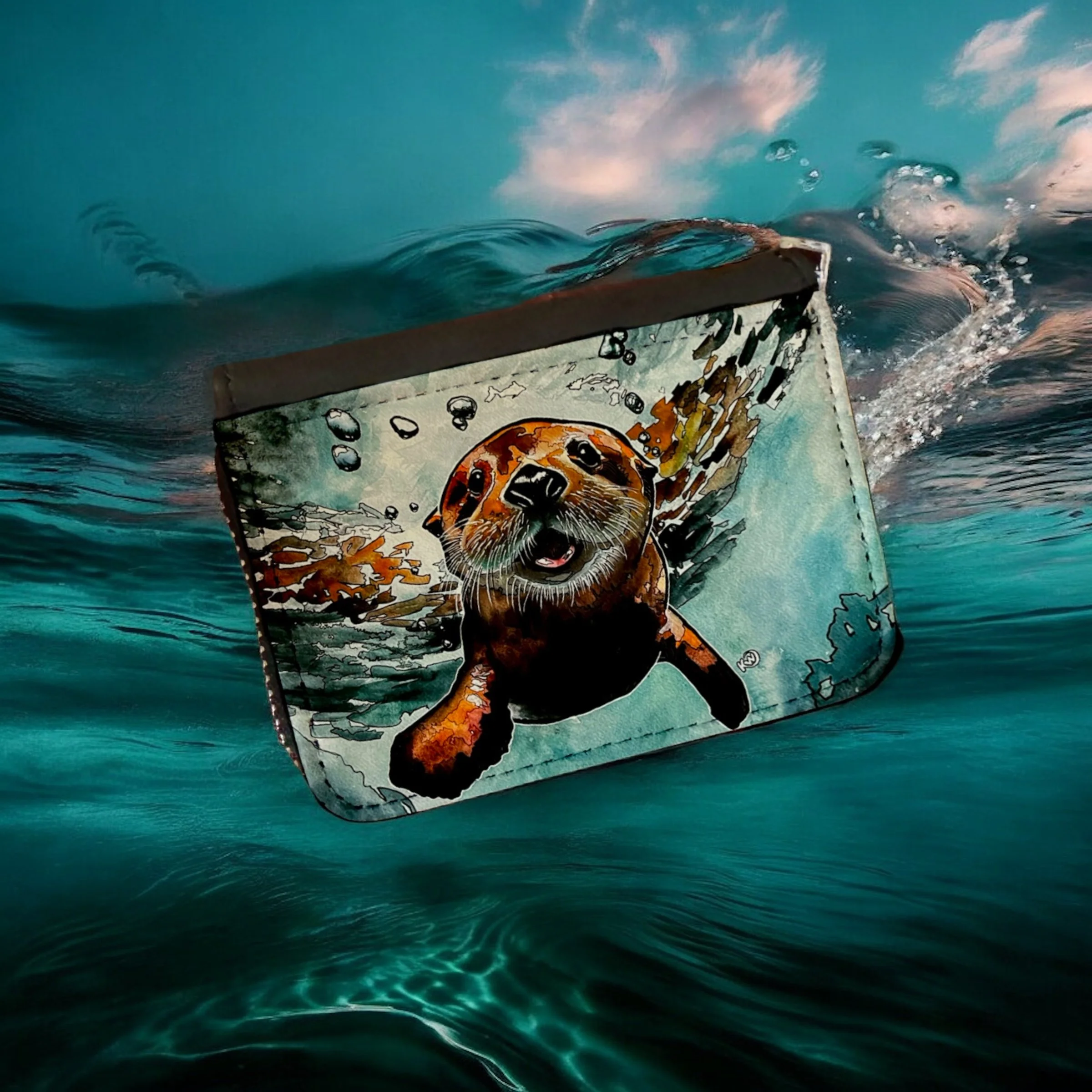 Sea Otter Greeting Card — WaterPlusInk Studios