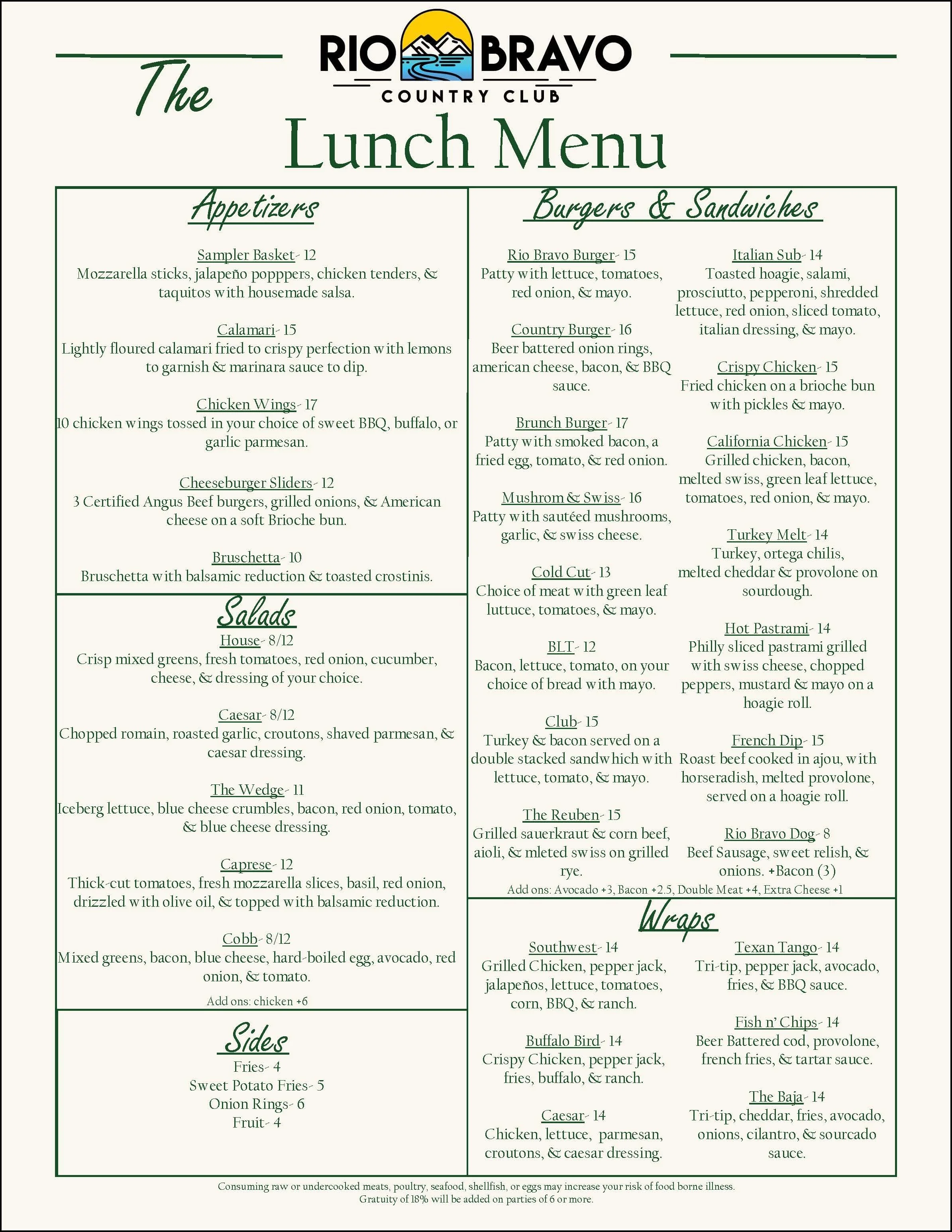 Restaurant — Rio Bravo Country Club