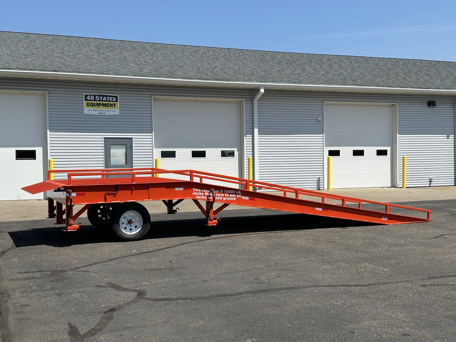 Portable Yard Ramps for Unloading Containers, Trailers, and Box Trucks