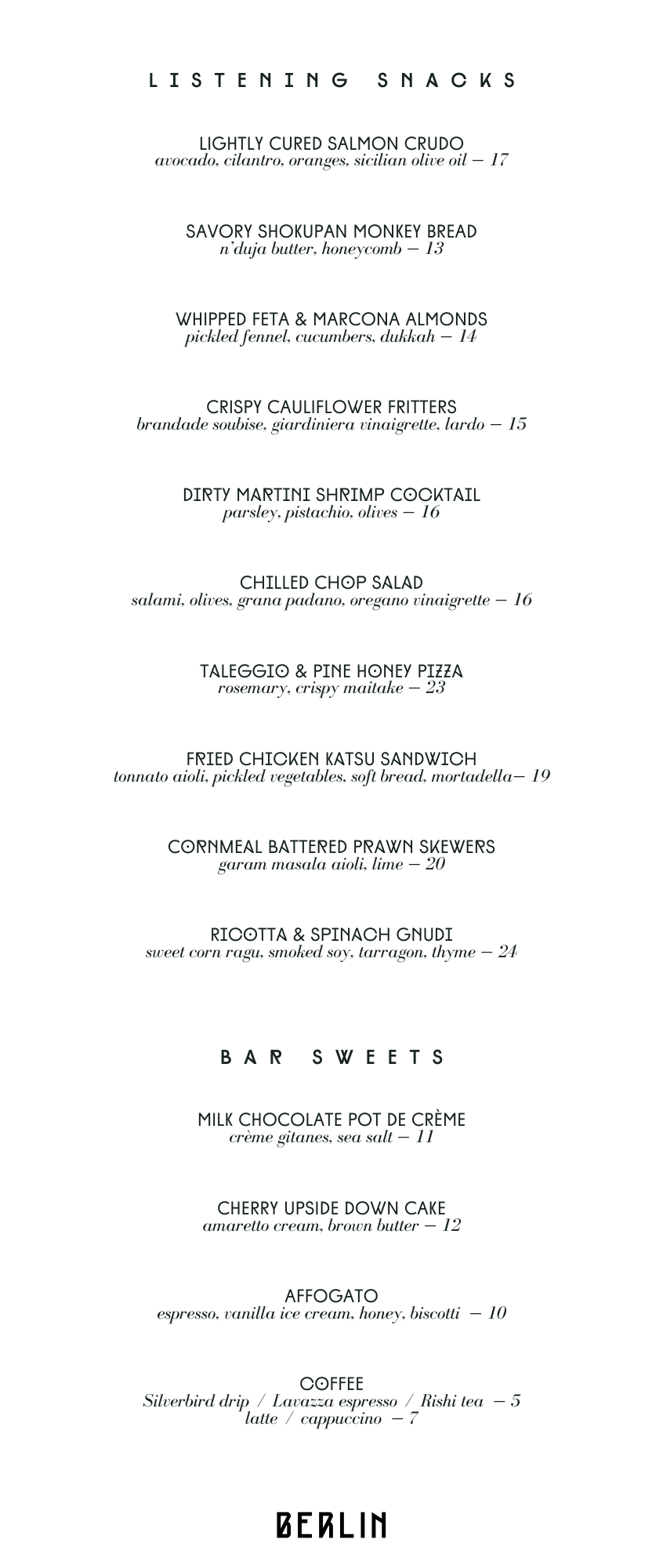 Menu — Berlin