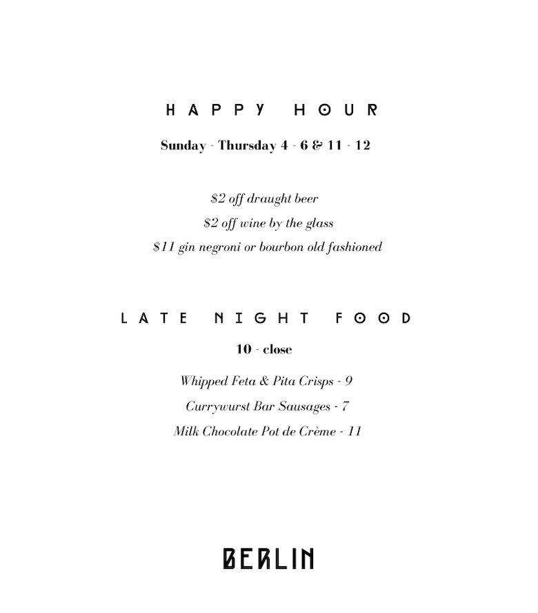 Menu — Berlin
