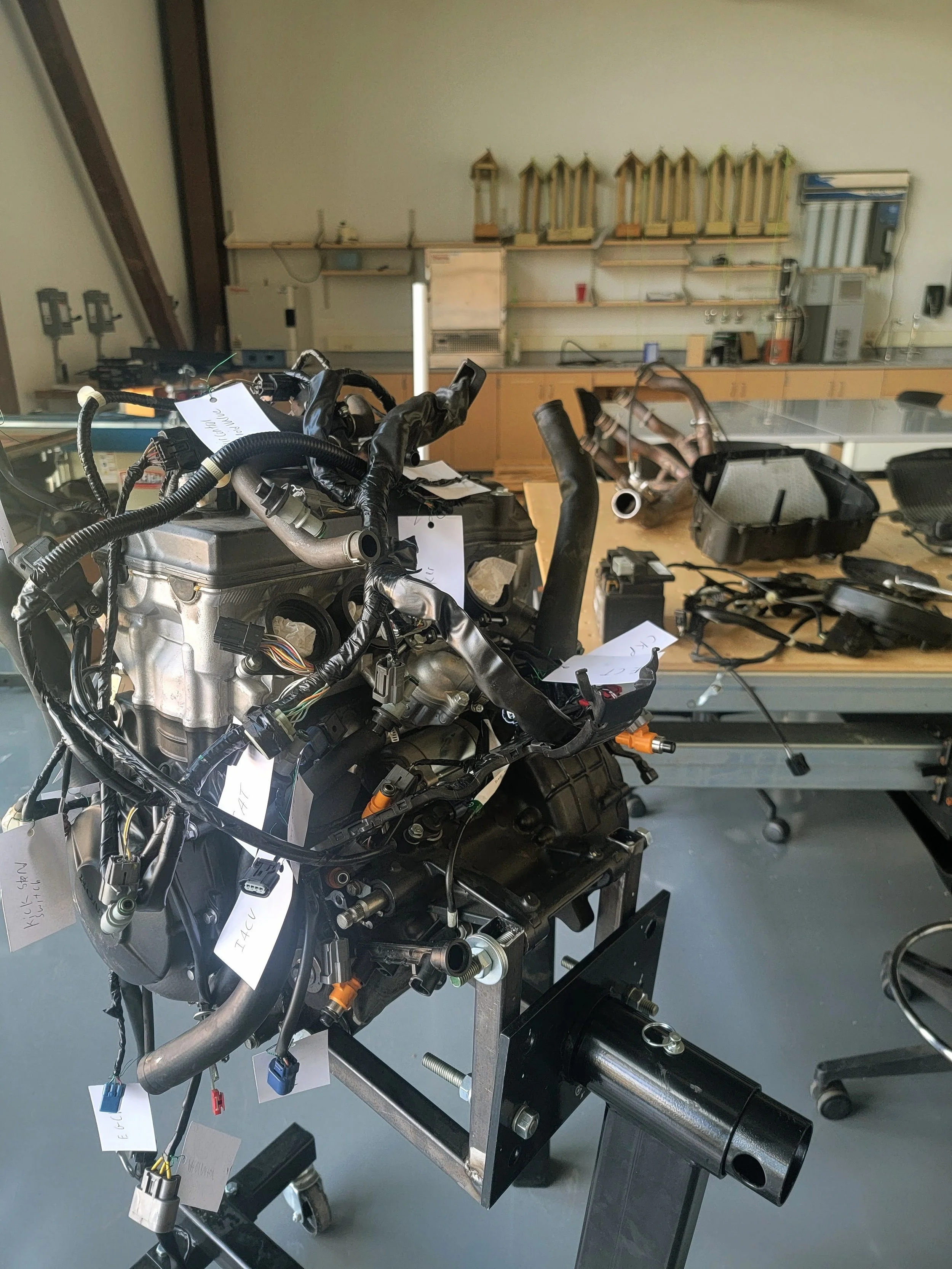 Motorcycle Tear Down — Cardinal Racing District at Lamar University