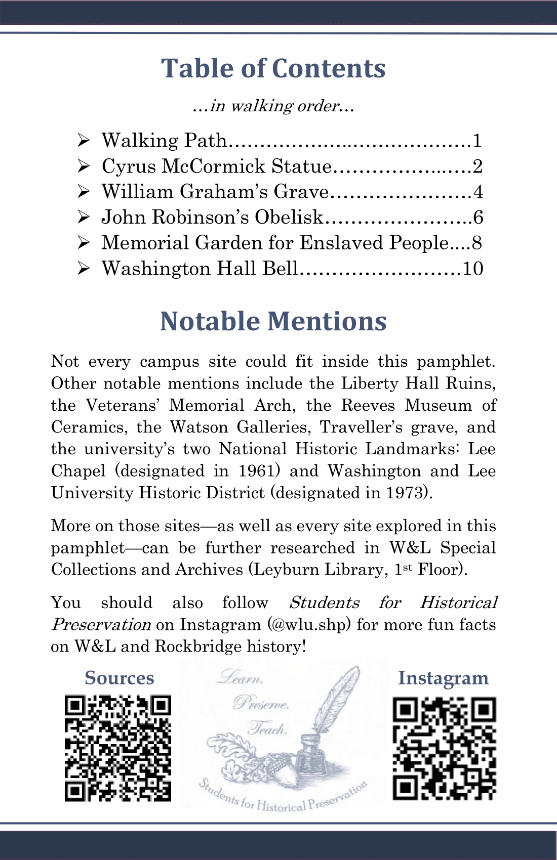 A Guide to Front Campus Monuments — The W&L Spectator