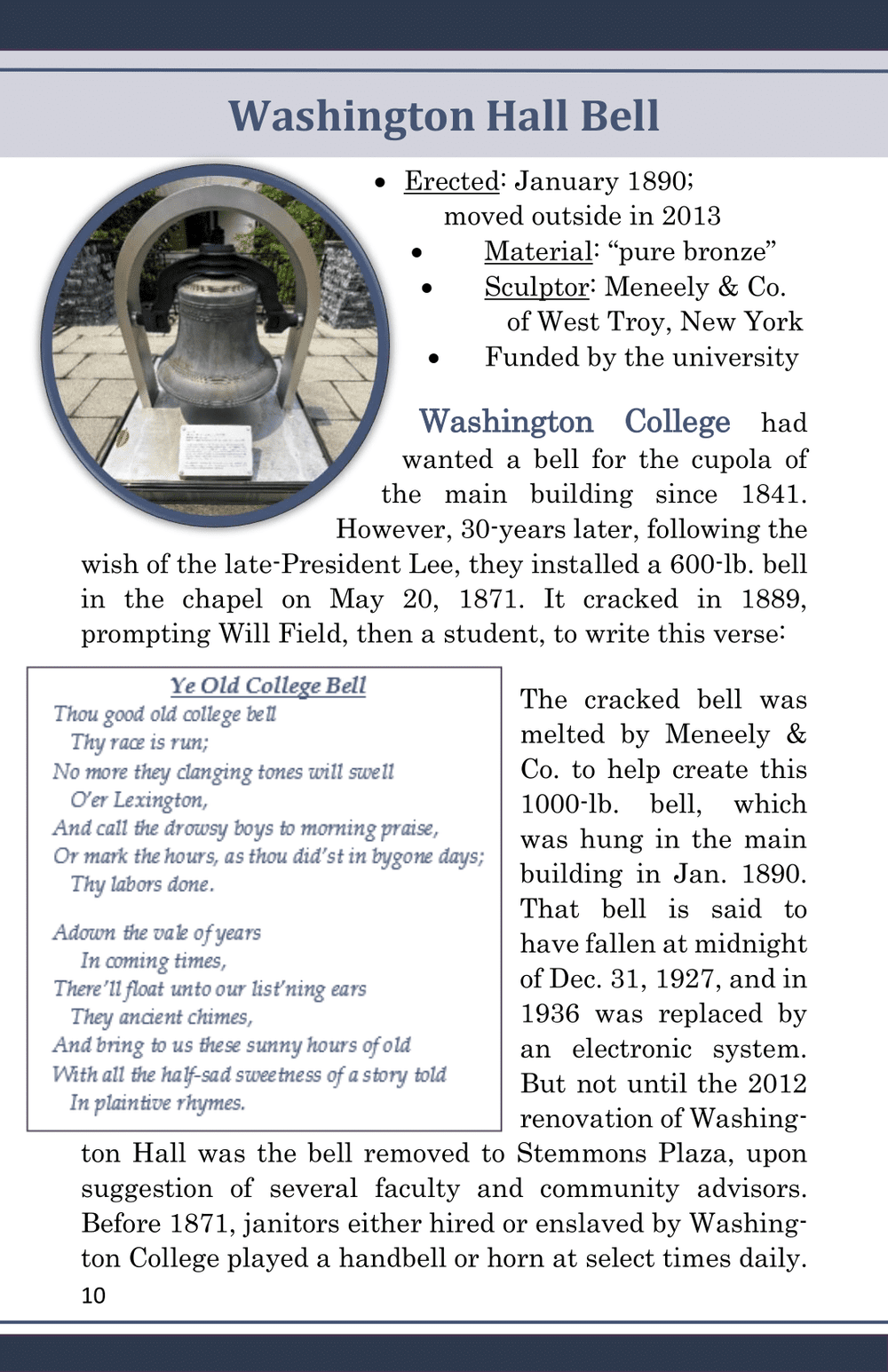 A Guide to Front Campus Monuments — The W&L Spectator