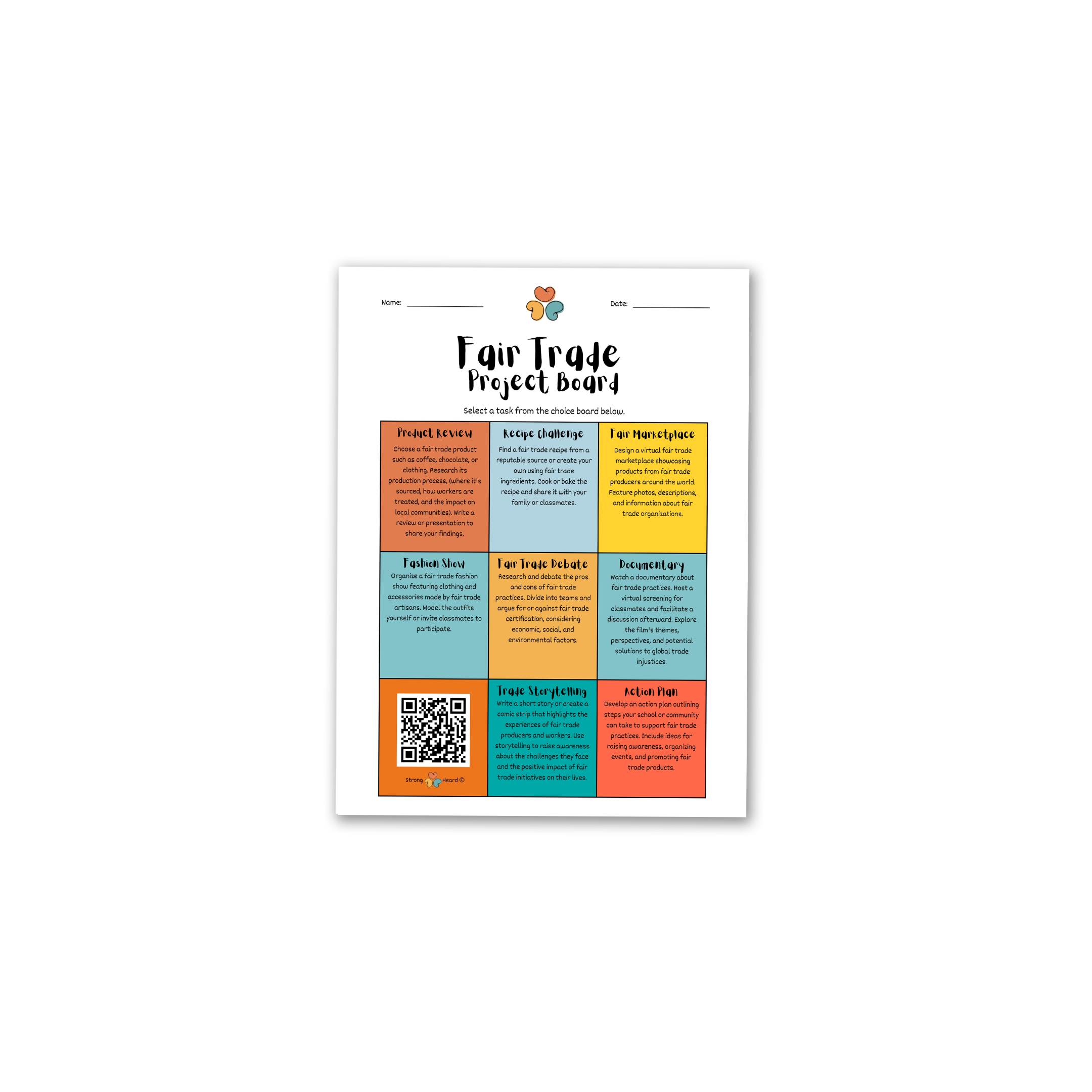 fair trade project board for primary schools and homeschools children ...