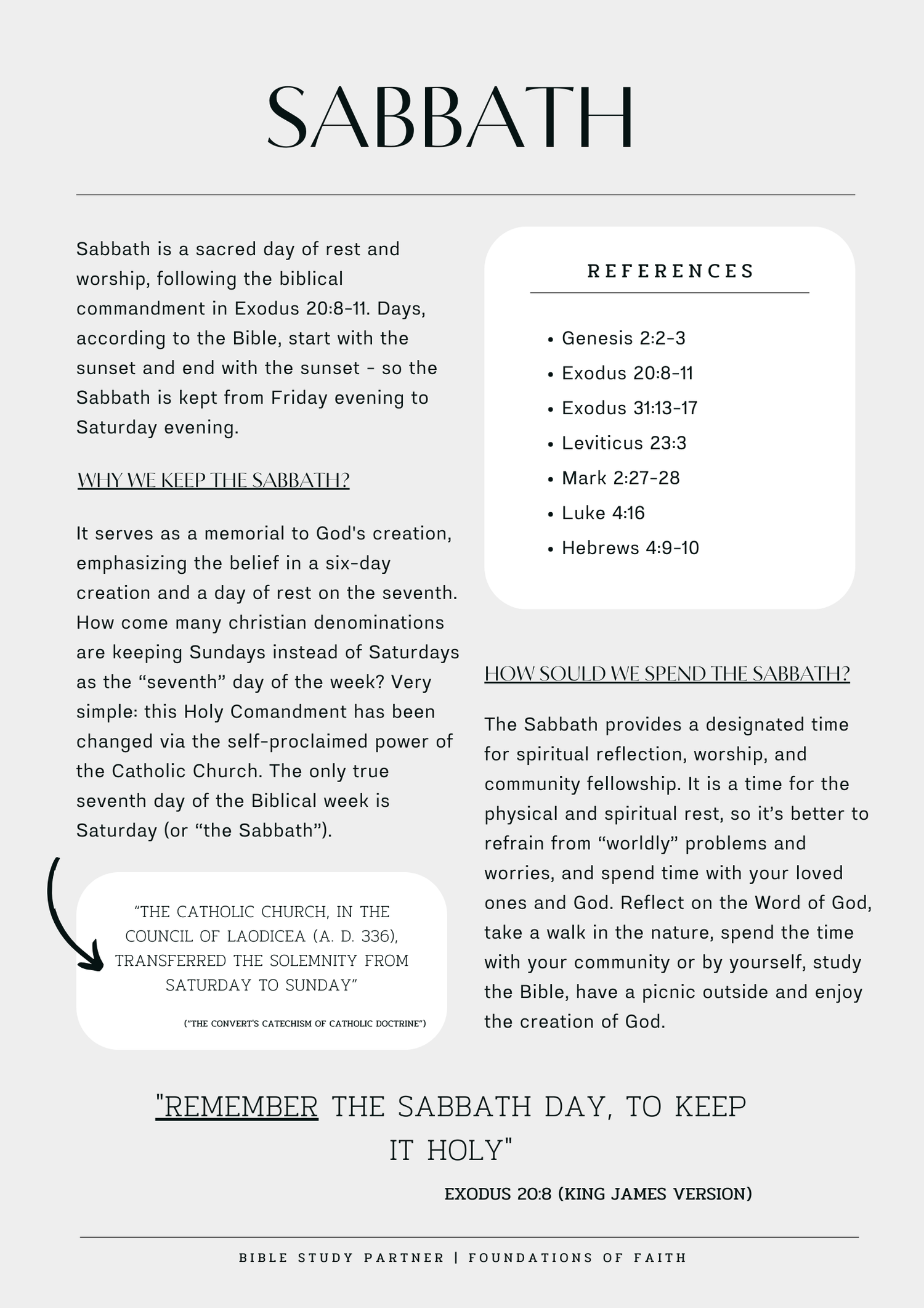 Sabbath — Bible Study Partner