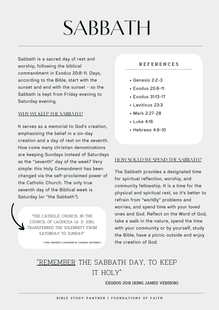 Sabbath — Bible Study Partner